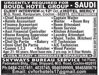 URGENTLY REQUIRED FOR BOUDL HOTEL GROUP - SAUDI ARABIA June 27, 2025