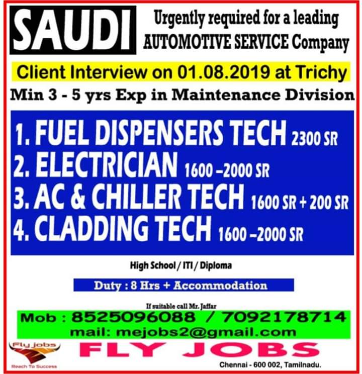 Walk in Interview Saudi Arabia