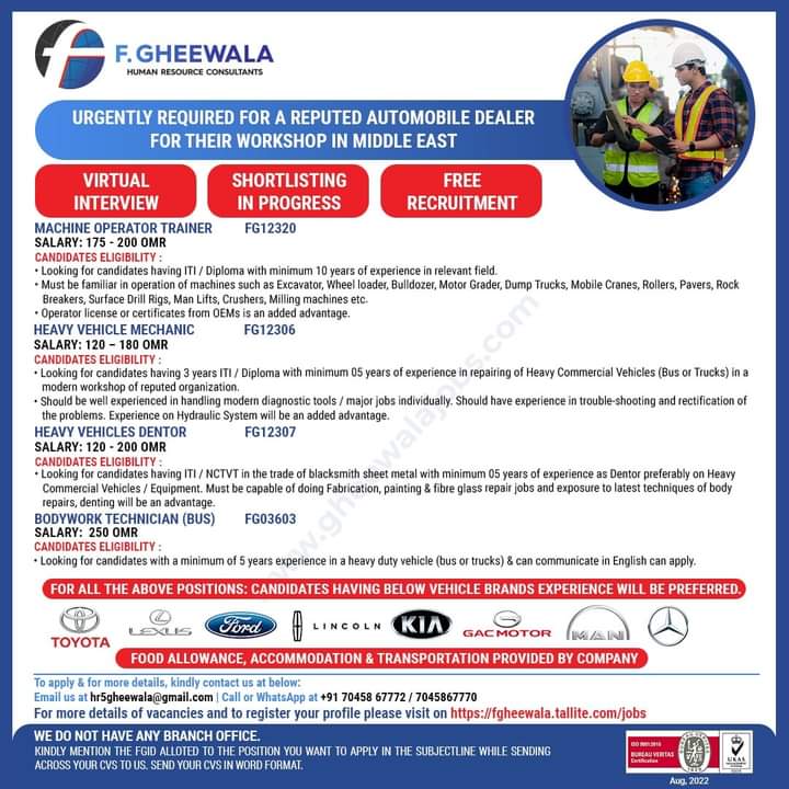 WALK IN INTERVIEW AT DELHI FOR MIDDLE EAST November 11, 2024